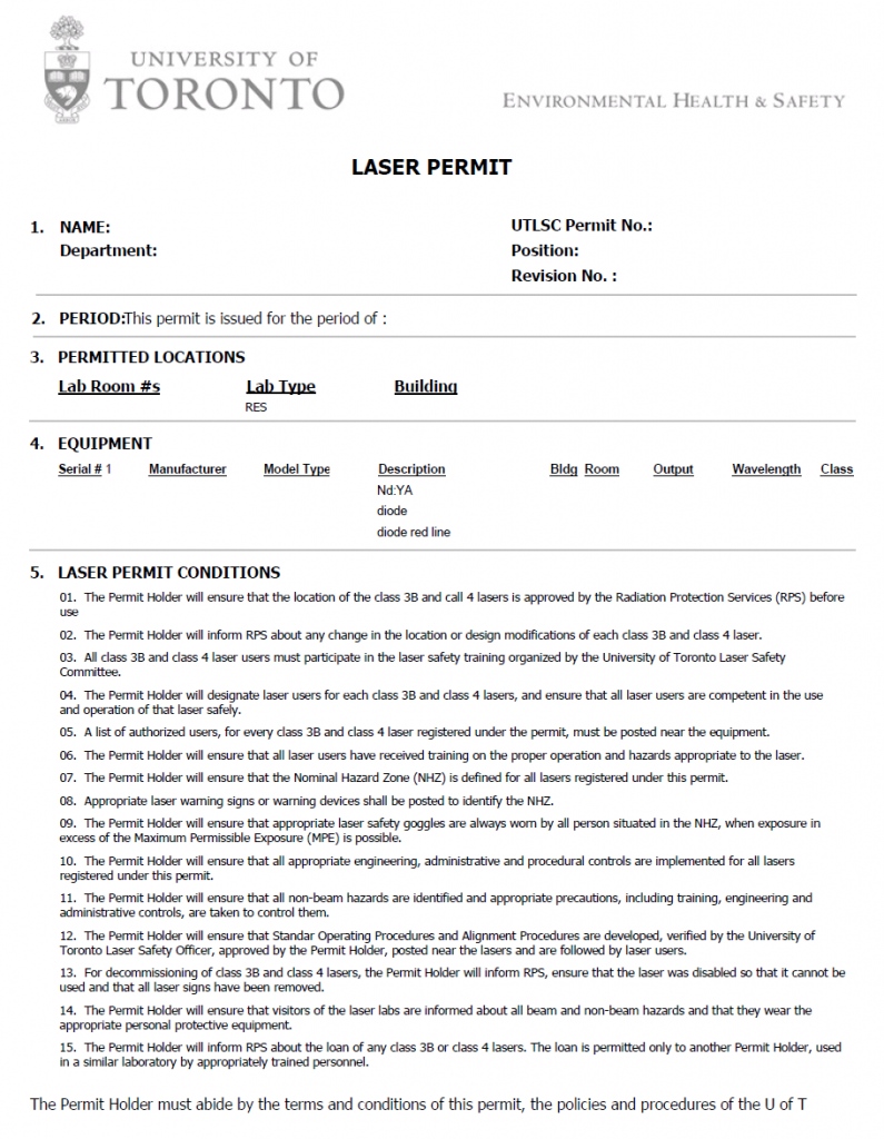 Laser Safety Program - Environmental Health & Safety