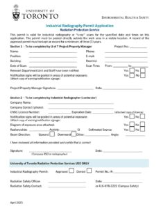 Industrial Radiography Permit Form April 2025 - Environmental Health ...